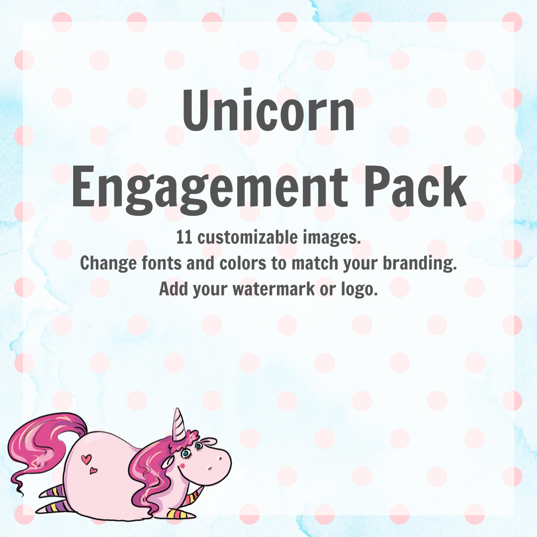 Unicorn Engagement Pack – HappyDoxieLife